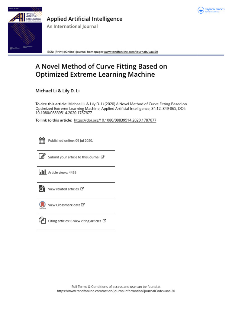A Novel Method of Curve Fitting Based on Optimized Extreme Learning Machine | PDF | Mathematical ...