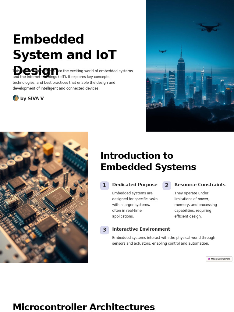 Embedded System and IoT Design | PDF | Embedded System | Microcontroller