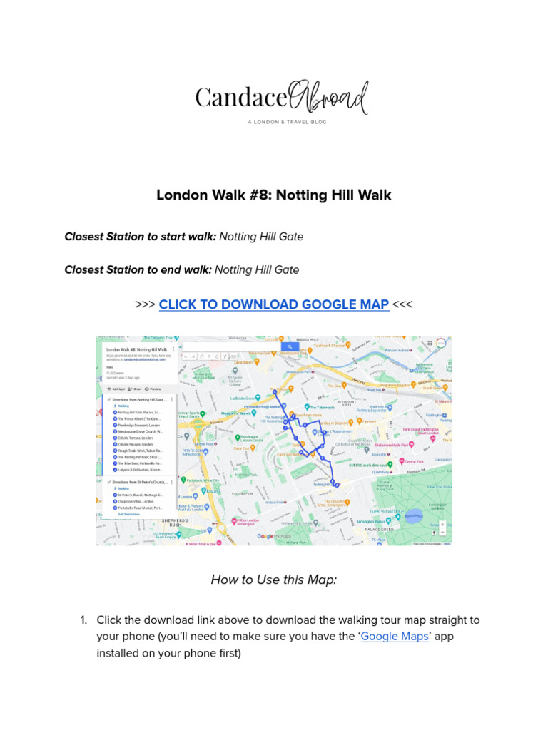 London Walk #8 - Notting Hill Walk | PDF