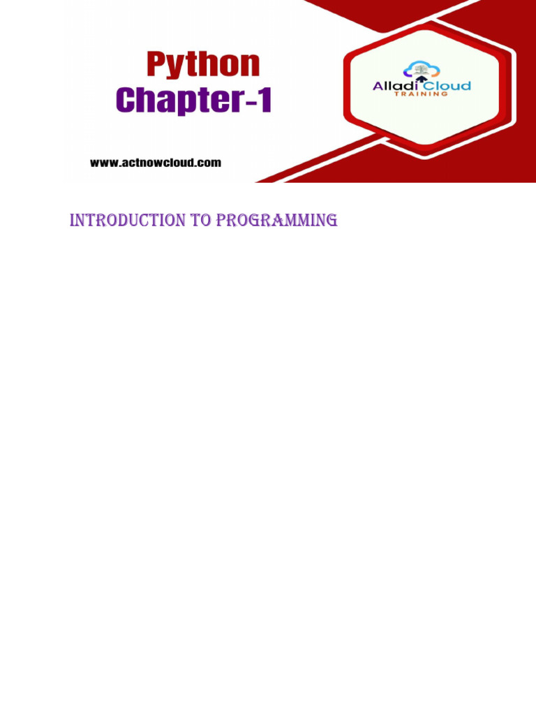 PY_CHAPTER_1_TOPIC_1 | PDF | Computer Programming | Python (Programming Language)
