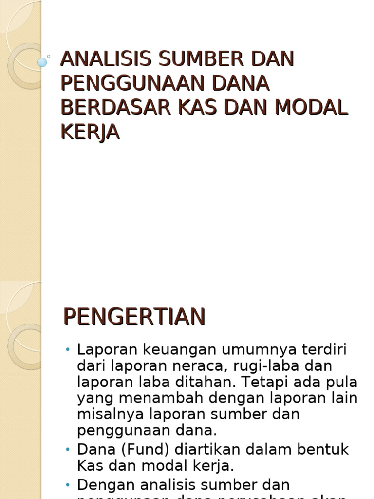 Analisis Sumber Modal Kerja | PDF
