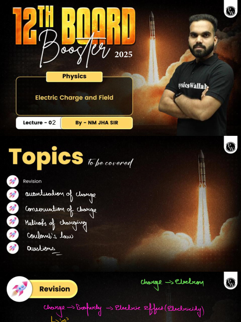 Electric Charges and Fields 02 - Class Notes - 12th Board Booster 2025 ...