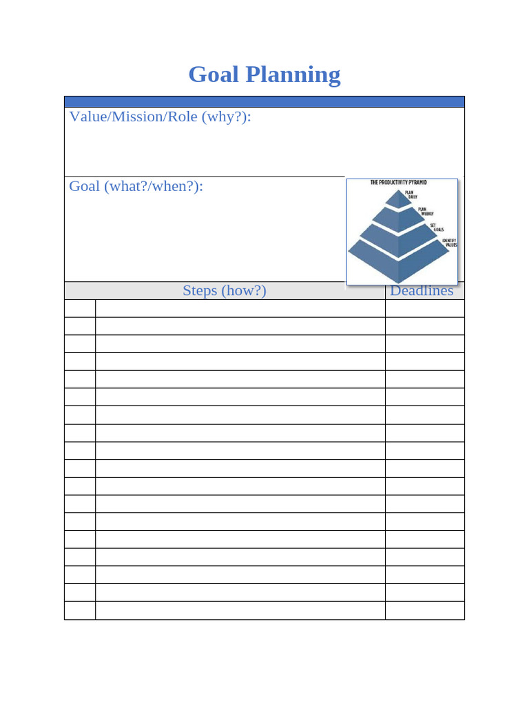 Goal Planning Framework Guide | PDF