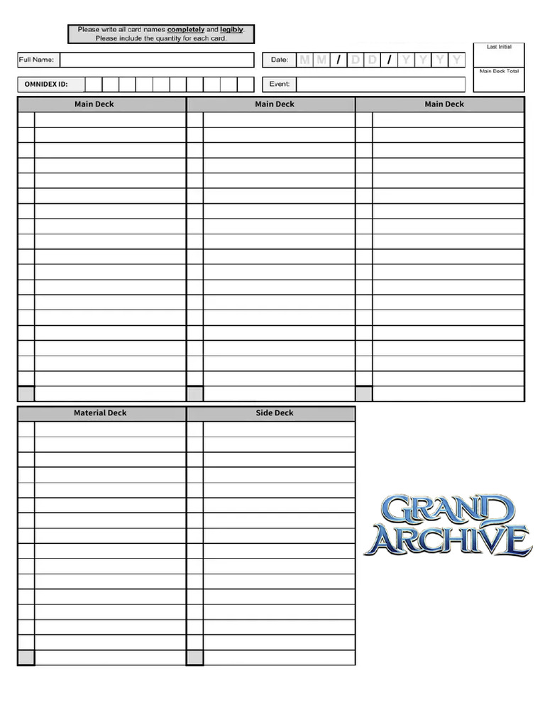 Ga Deck List | PDF
