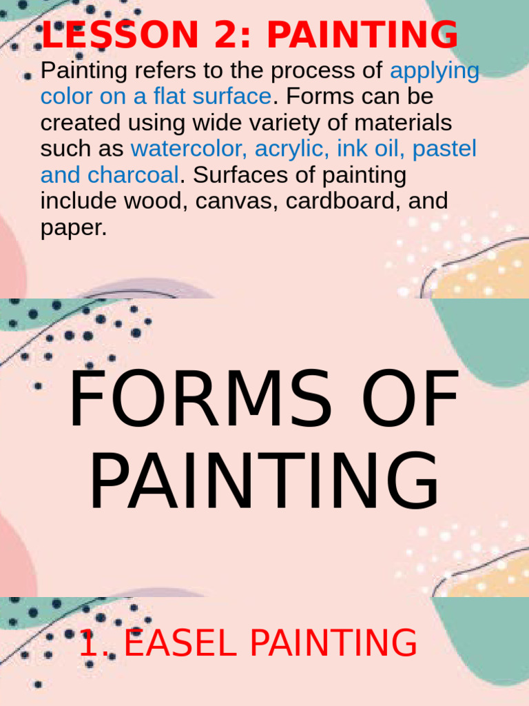 Cpar Lesson 2. Painting | PDF | Paintings | Mural