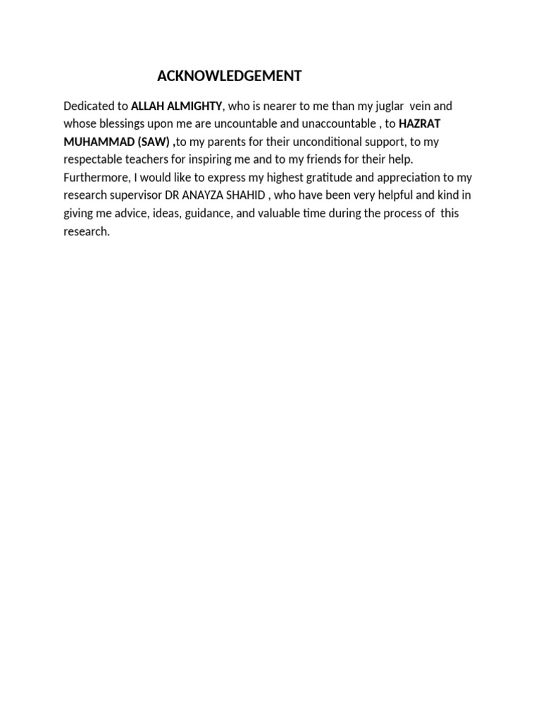 Acknowledgement | PDF