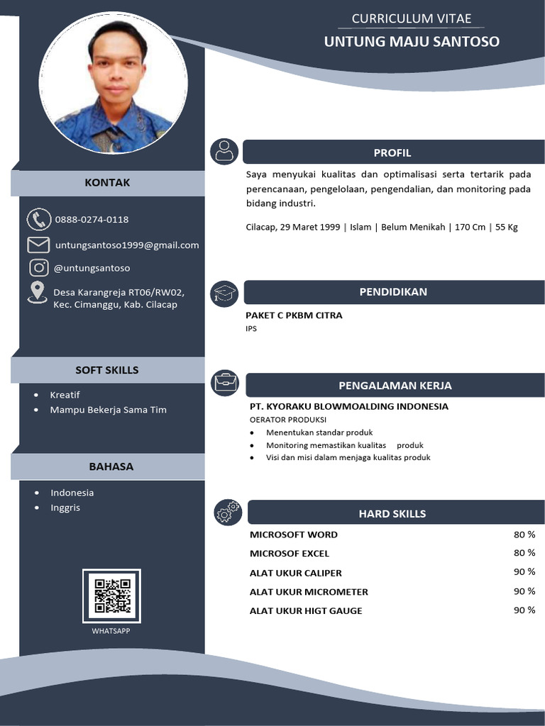 CV_Untung Maju Santoso | PDF