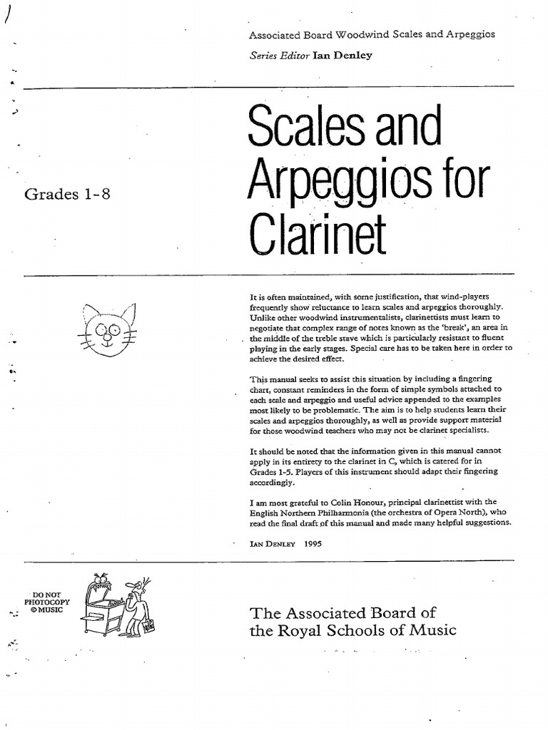 Scales and Arpeggios For Clarinet - Grade1-8 | PDF