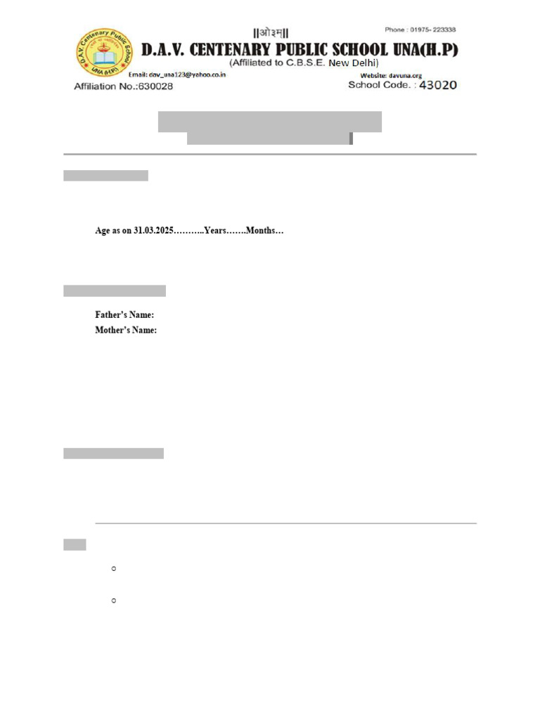 Admission Query Form | PDF