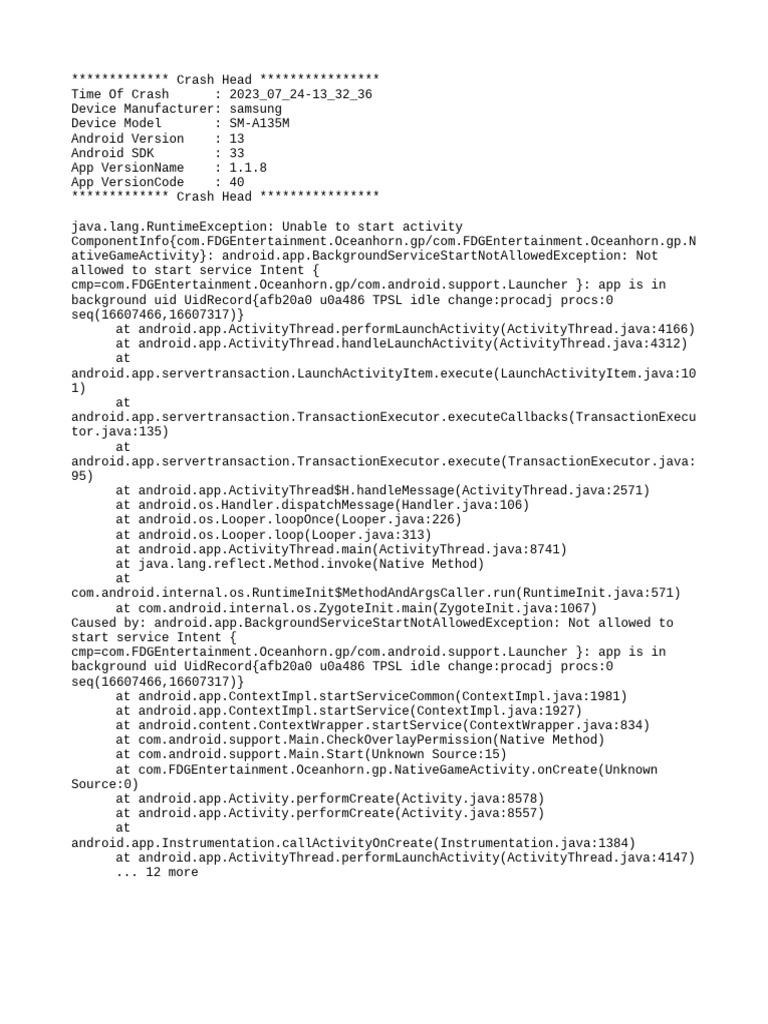 Mod Menu Crash 2023 07 24 13 32 36 Pdf Android Operating System Java Programming Language