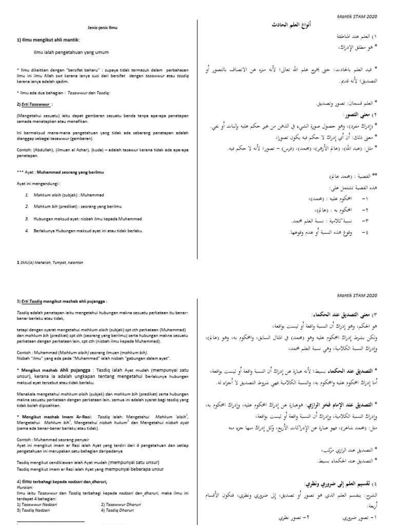 mantik STAM (2) | PDF