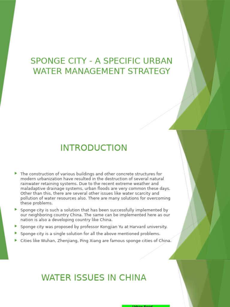 Sponge City - A Specific Urban Water Management | PDF | Hydrology And ...