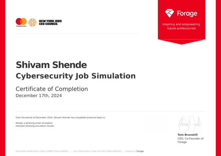 Cybersecurity Skills Certification | PDF
