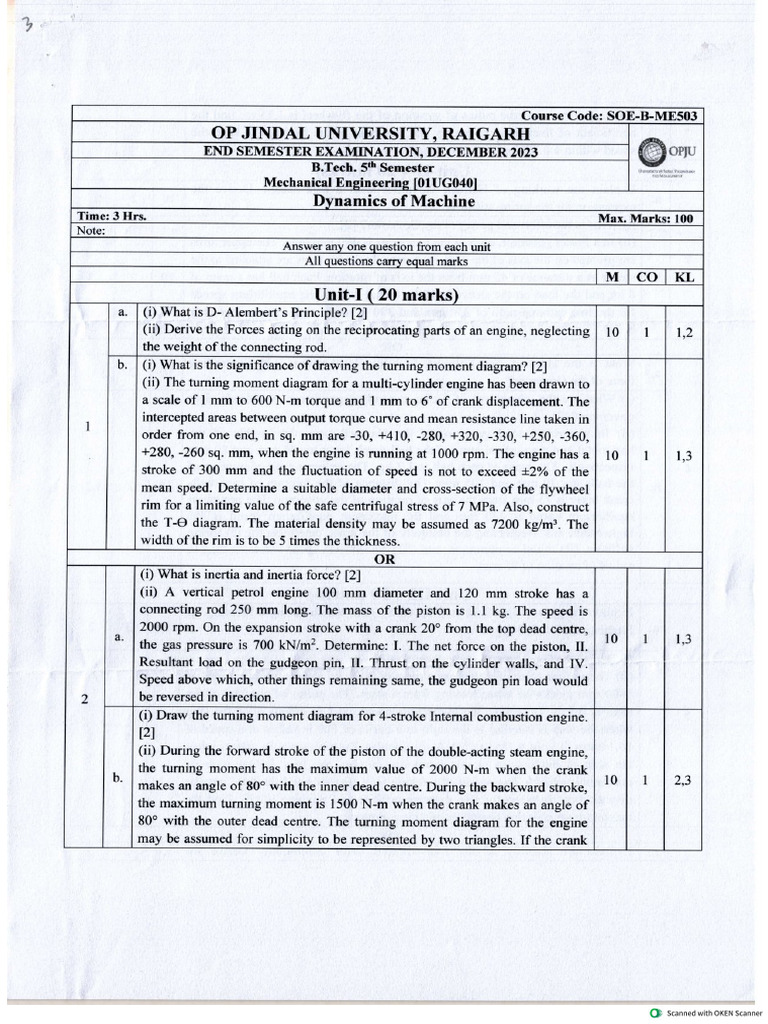 5th Sem PYQ 2023 | PDF