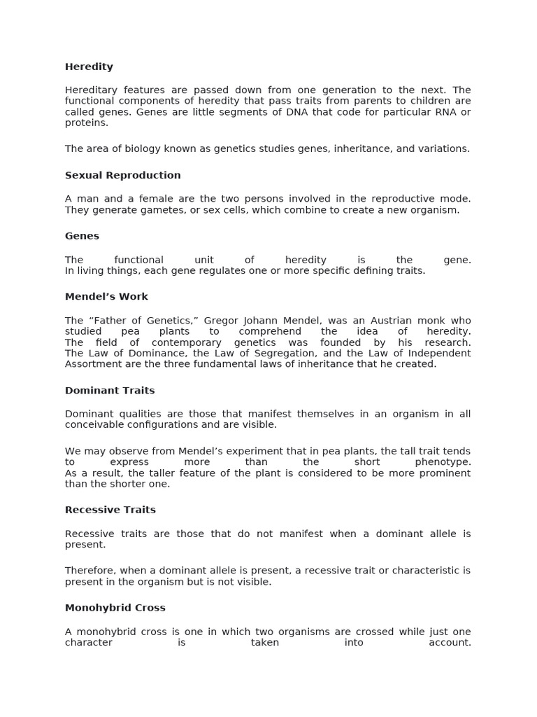 Heredity | PDF | Dominance (Genetics) | Heredity