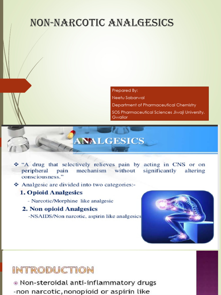 Non-Narcotic Analgesics Overview | PDF