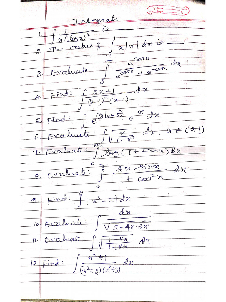integrals | PDF