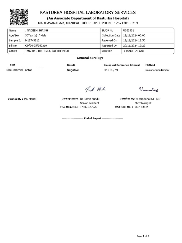 M13743312 Nadeem Shaikh 061224171852 | PDF | Rheumatology