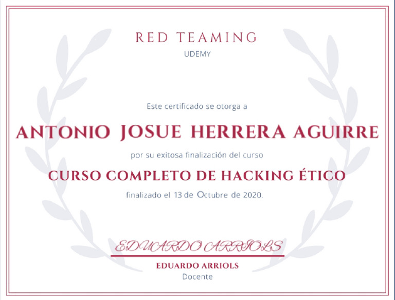 Certificado Hacking Etico | PDF