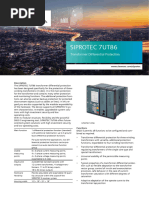 7UT85 | PDF | Transformer | Engineering