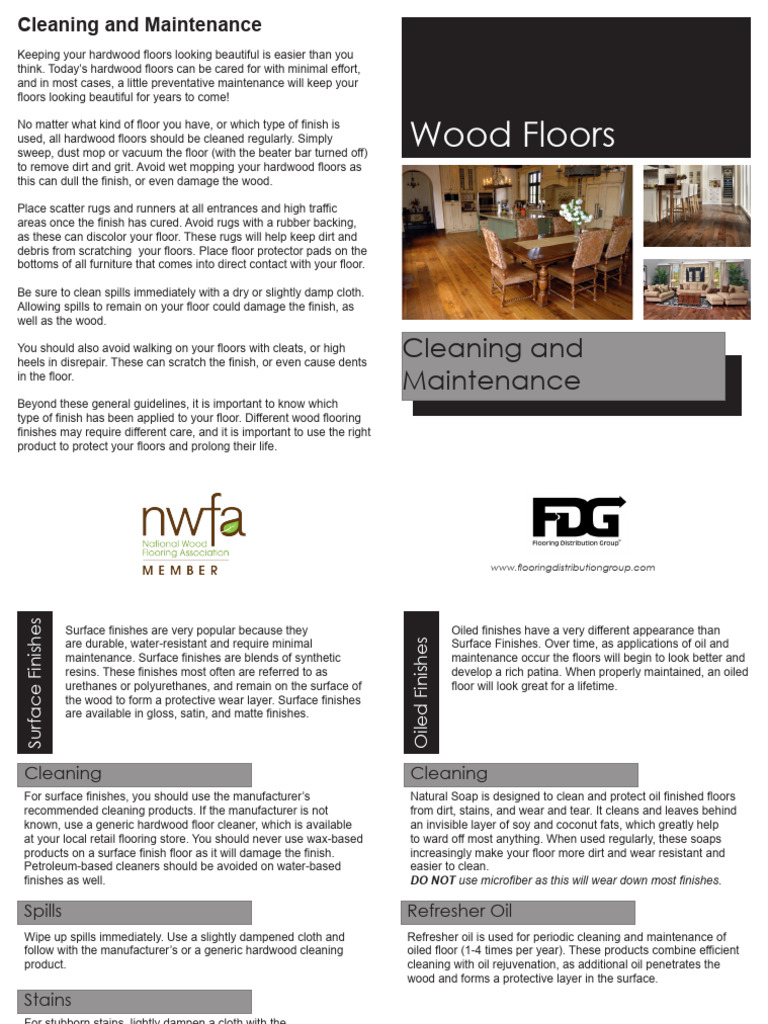 Cleaning and Maintenance FDG | PDF | Flooring