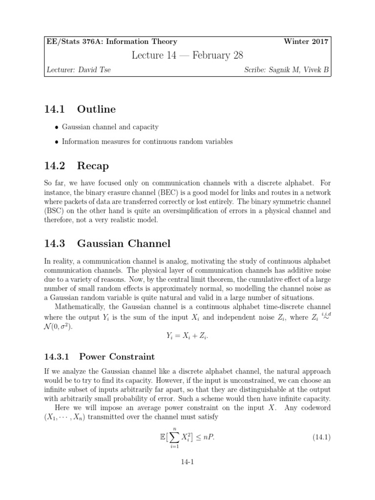 Lecture_14 | PDF | Statistical Theory | Applied Mathematics