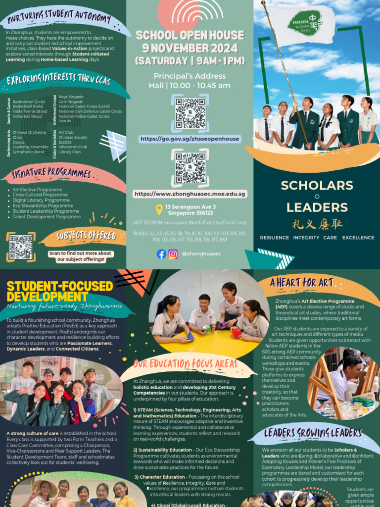 Zhonghua Sec Publicity Flyer 2024-1 | PDF | Behavior Modification ...