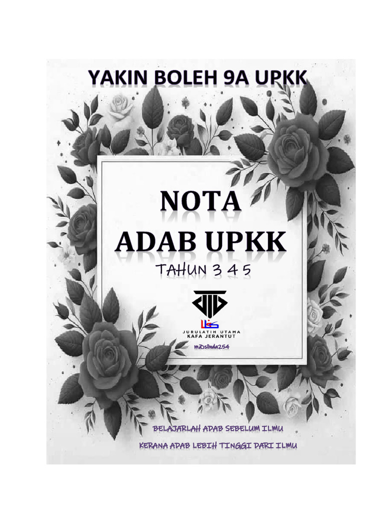 Nota Adab Upkk 2024 (Ju Jerantut) | PDF