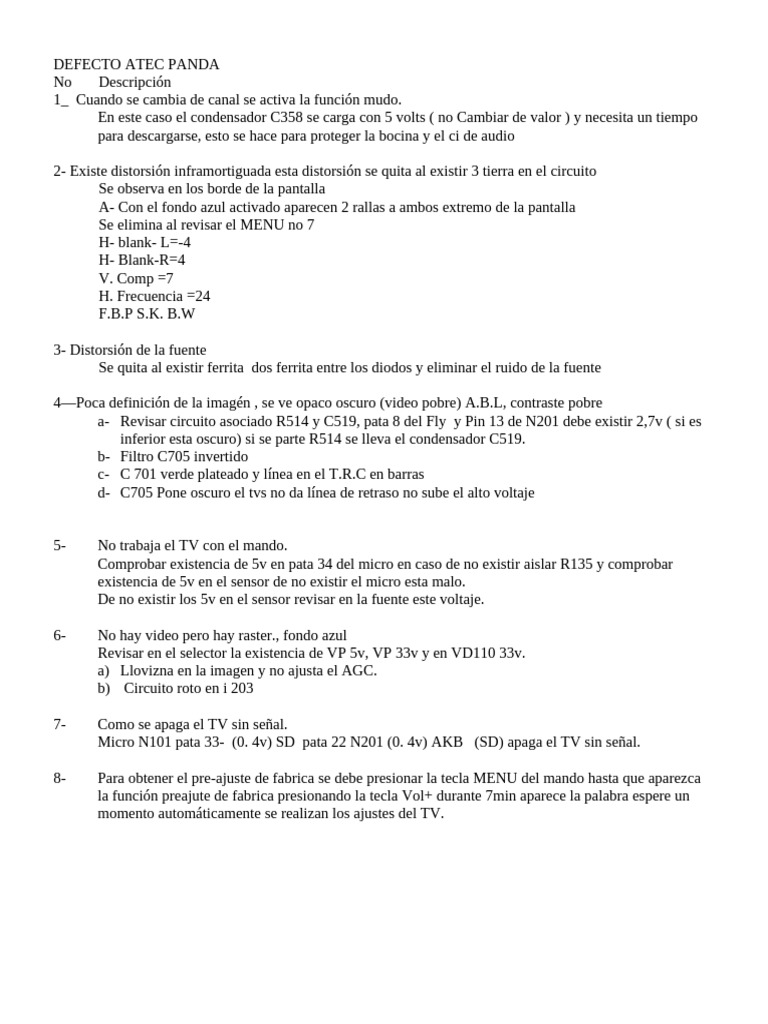 Defecto Atec Panda | PDF | Electricidad | Ingenieria Eléctrica