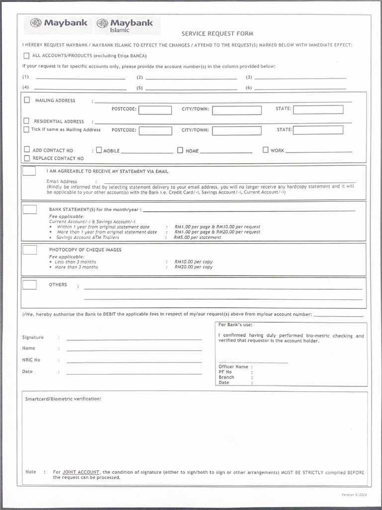 Service Request Form | PDF