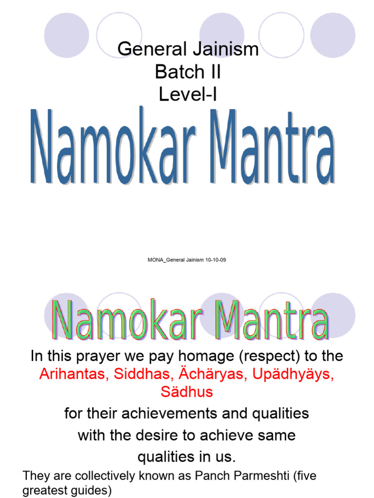Namokar Mantra 1 | PDF