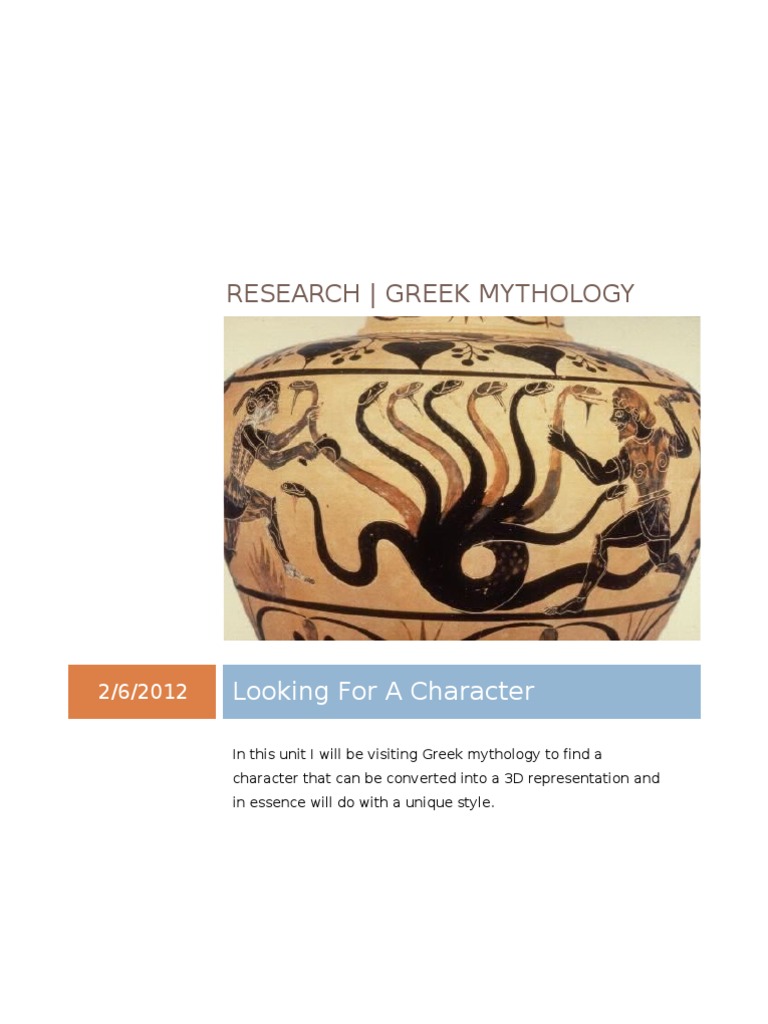 Greek Mythology Character Research | PDF | Theseus | Hades