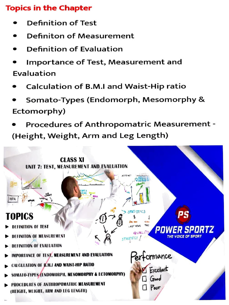 Test, Measurement, and Evaluation Guide | PDF | Body Mass Index | Waist