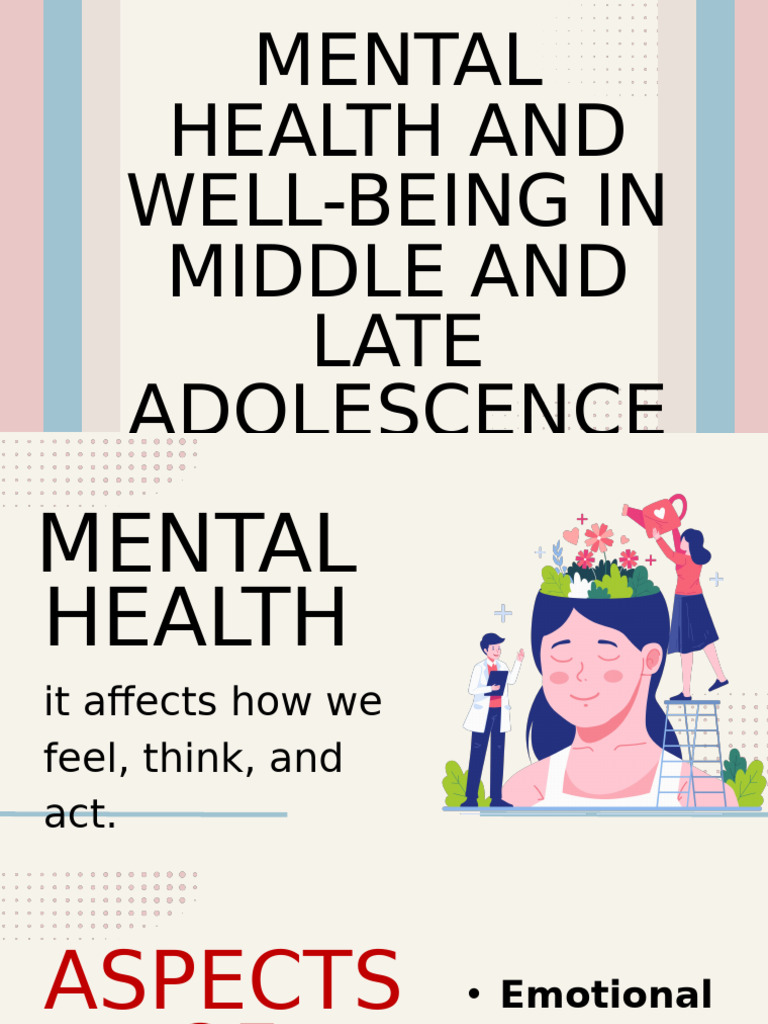 Lesson 7 Mental Health and Well Being Part 1 | PDF
