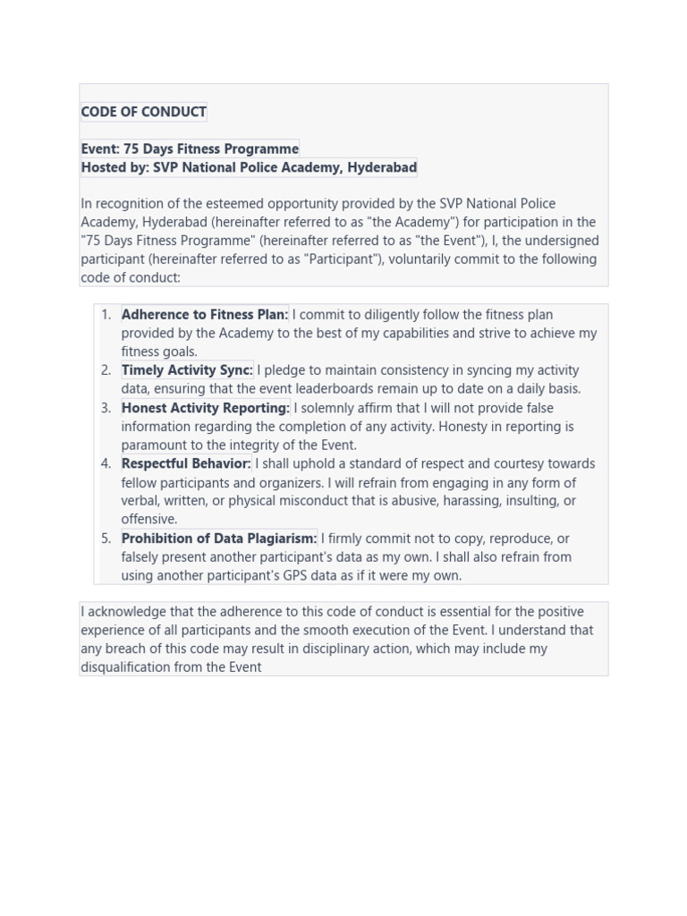 Code of Conduct | PDF