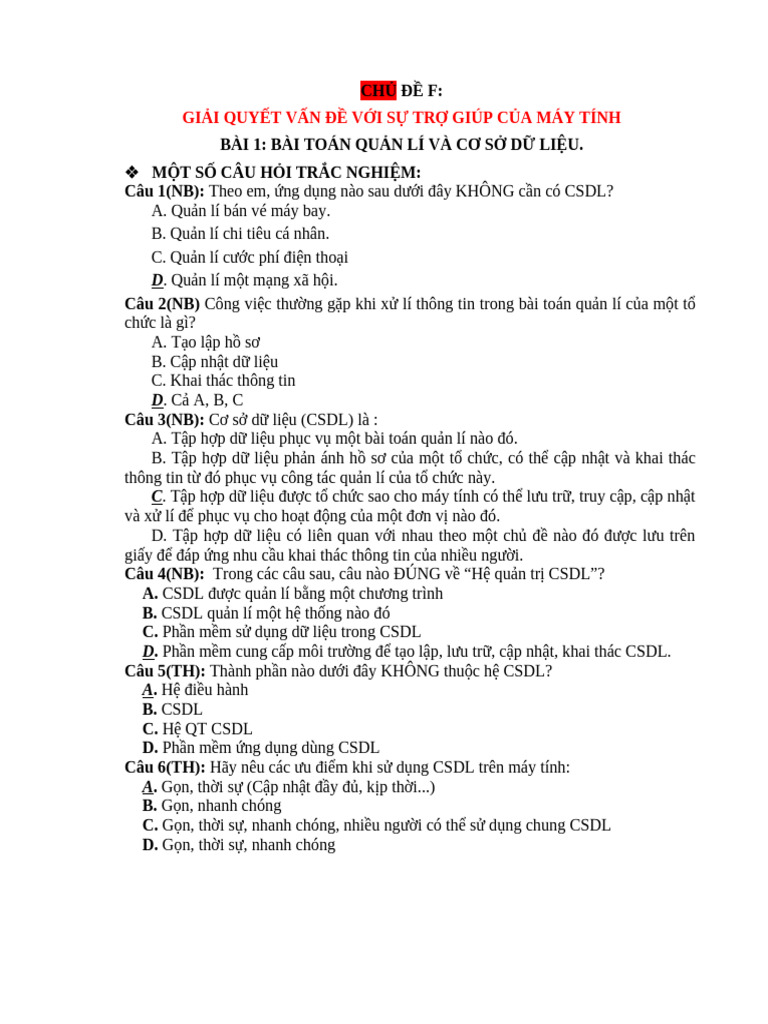 Ôn Tâp Hki 11 Lop 11a... | PDF