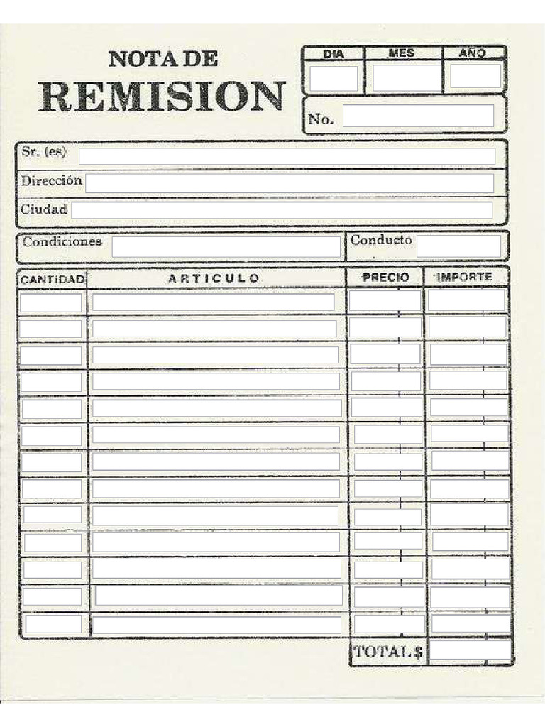 Nota de Remision-Editable | PDF