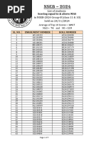 NSEJS 2024 Shortlisted Candidates List | PDF | Science Education ...