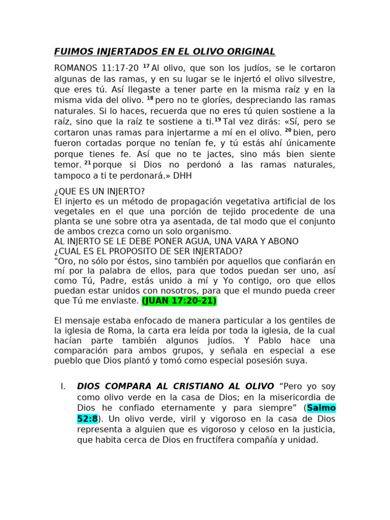 INJERTADOS EN EL OLIVO | PDF | Injerto | Teología