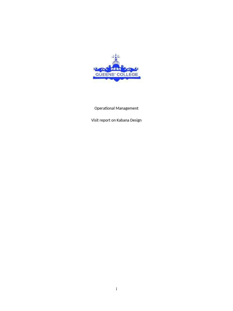 Kabana Design Operational Insights | PDF | Lean Manufacturing ...