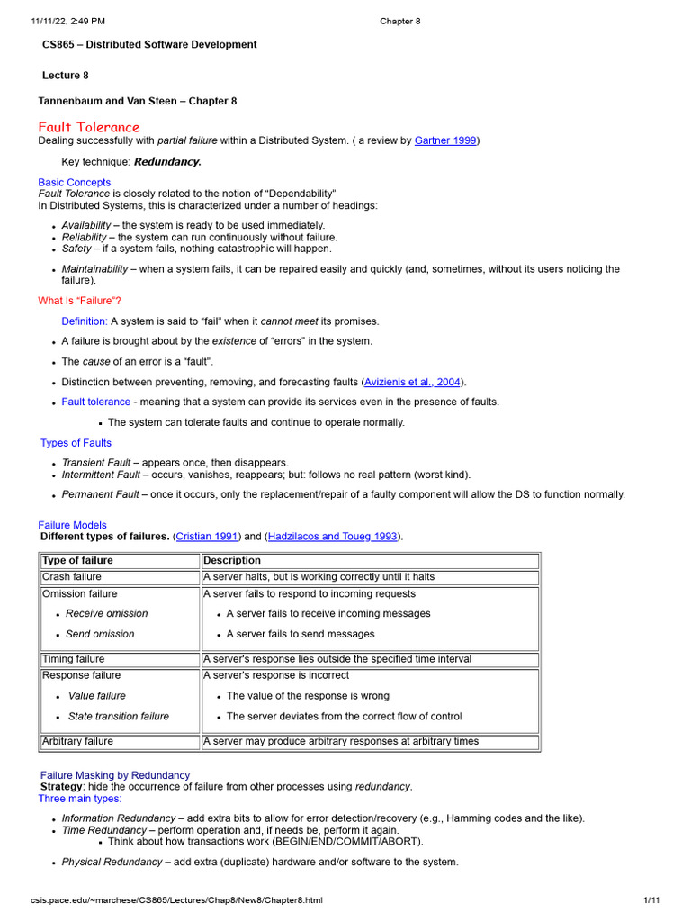 Unit5 compressed Fault tolerance- PACE | PDF | Fault Tolerance | Multicast Unit5 compressed Fault tolerance- PACE | PDF | Fault Tolerance | Multicast