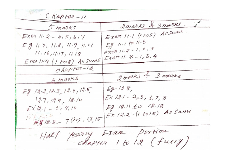 Maths (Chapter 11 &12) | PDF