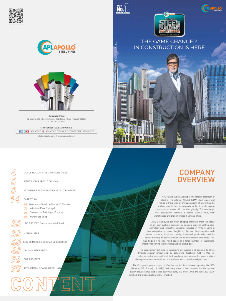 APL Apollo: India's Leading Steel Tubes | PDF | Bending | Truss