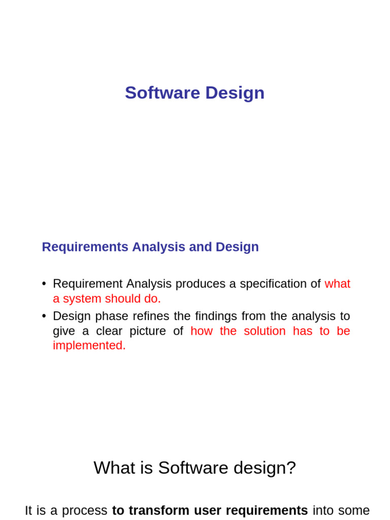 SW Design | PDF | Class (Computer Programming) | Method (Computer Programming)