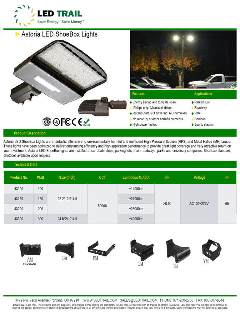 LEDTrail_Shoebox | PDF | Light | Electrical Engineering