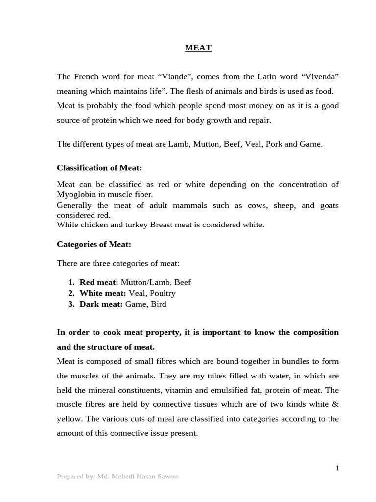 MEATs | PDF | Lamb And Mutton | Steak