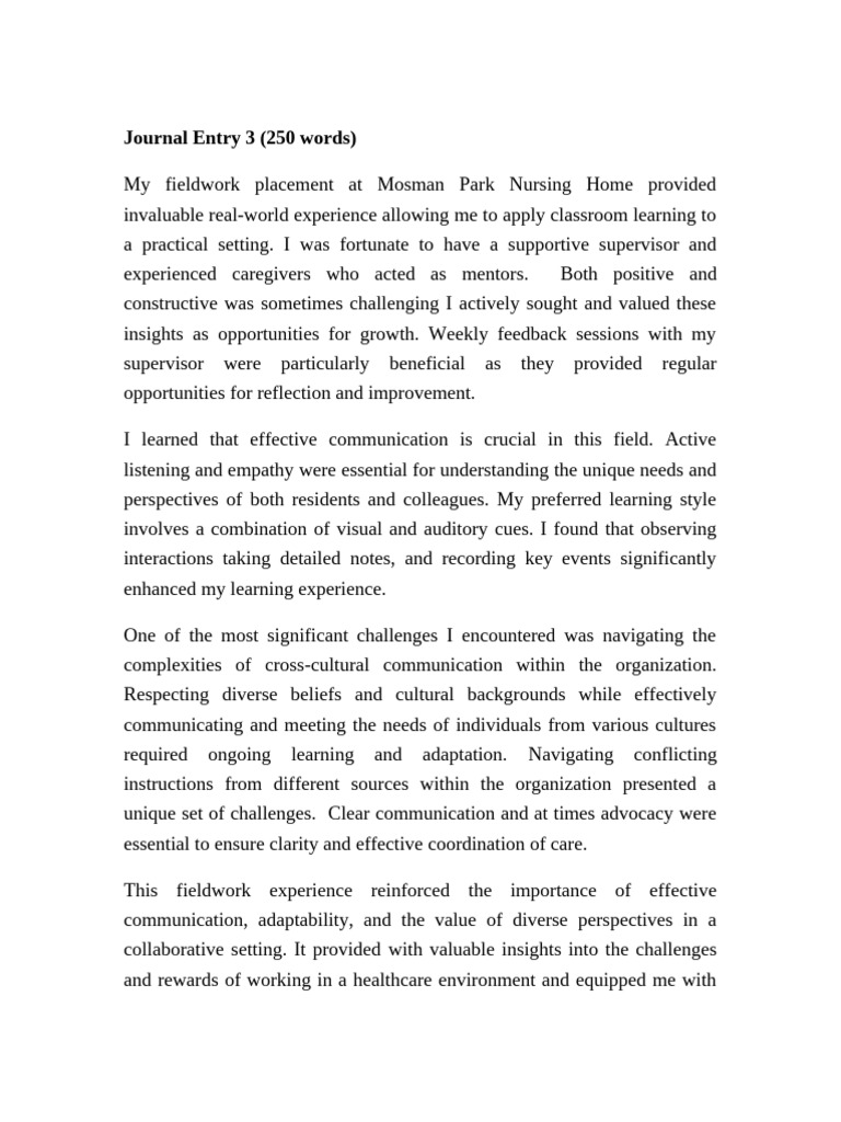Journal Entry 3 | PDF