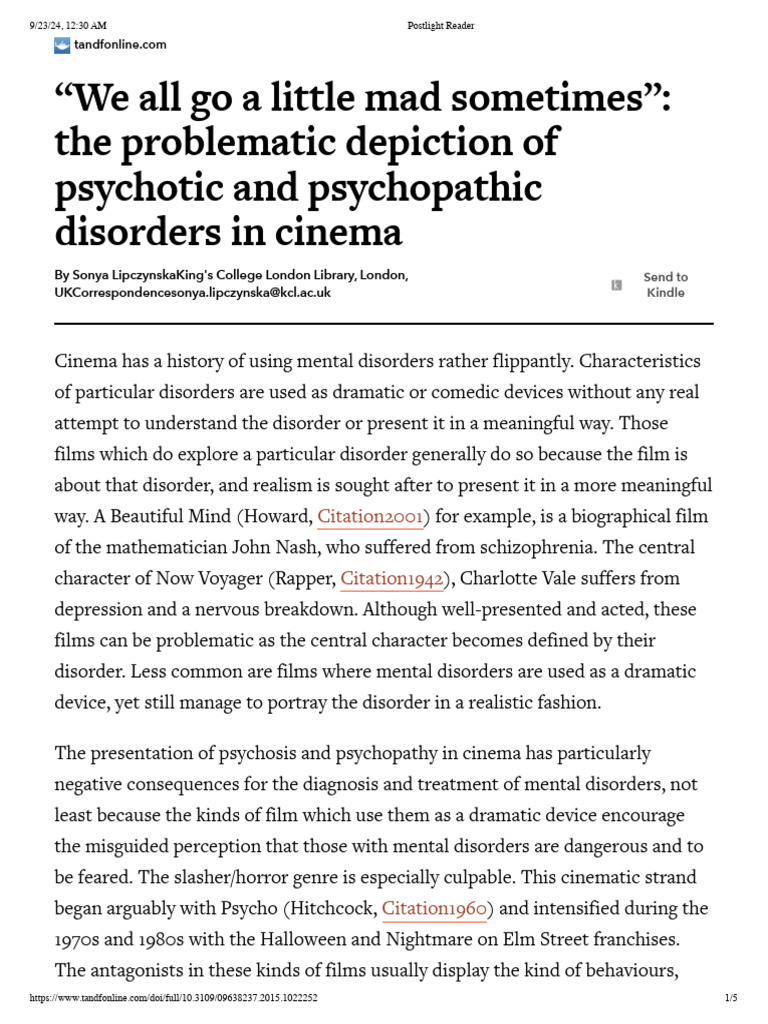 48 - "We All Go A Little Mad Sometimes" - The Problematic Depiction of ...