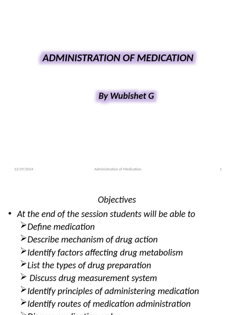 Adminstration of Medication | PDF | Injection (Medicine) | Intravenous ...