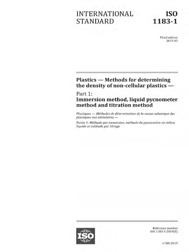Iso 1183 1 2019 | PDF